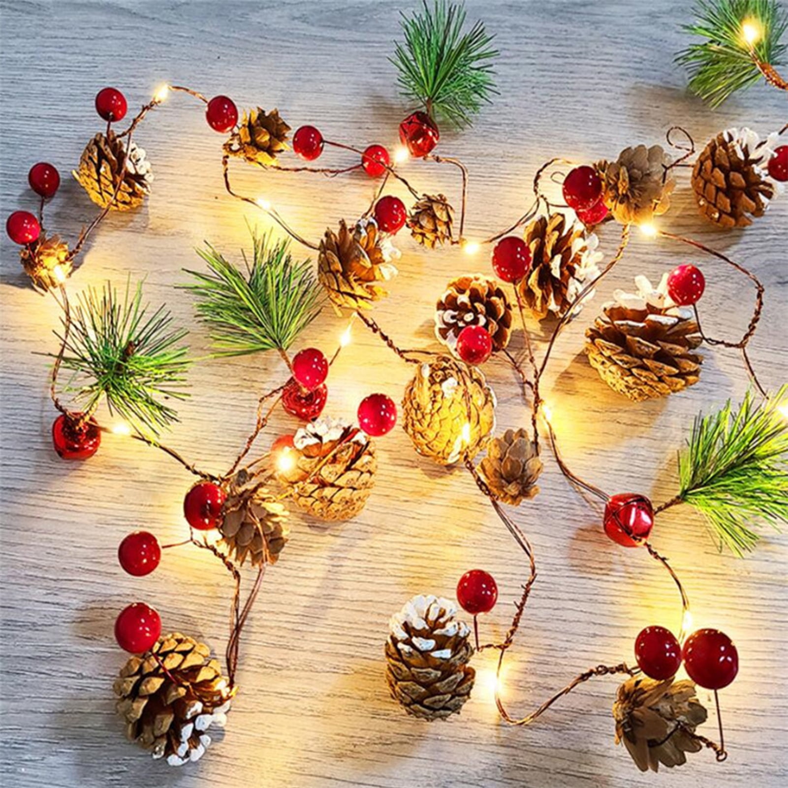 LINASHI String Light Energy saving Radiation Free Wire Pine Cone Fairy ...