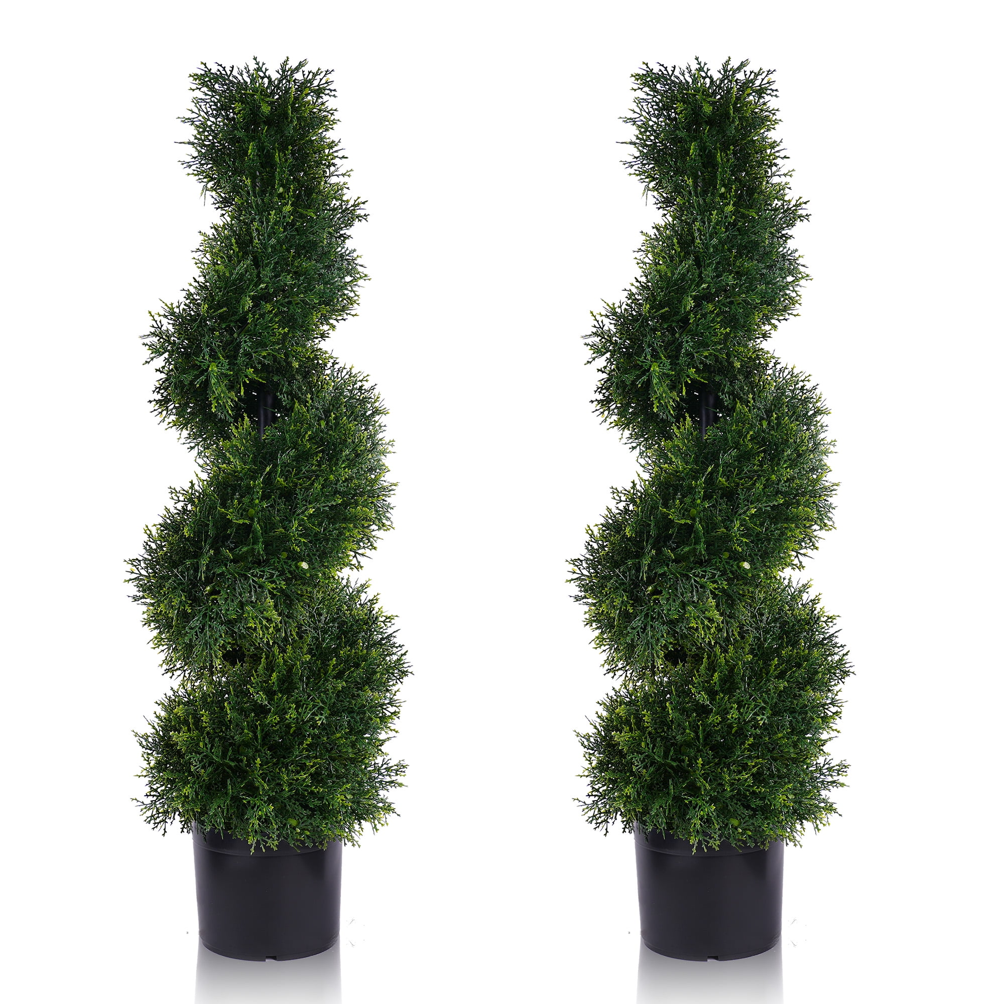 LINBONIO 3FT Artificial Spiral Cypress Tree,Topiary Trees Artificial ...