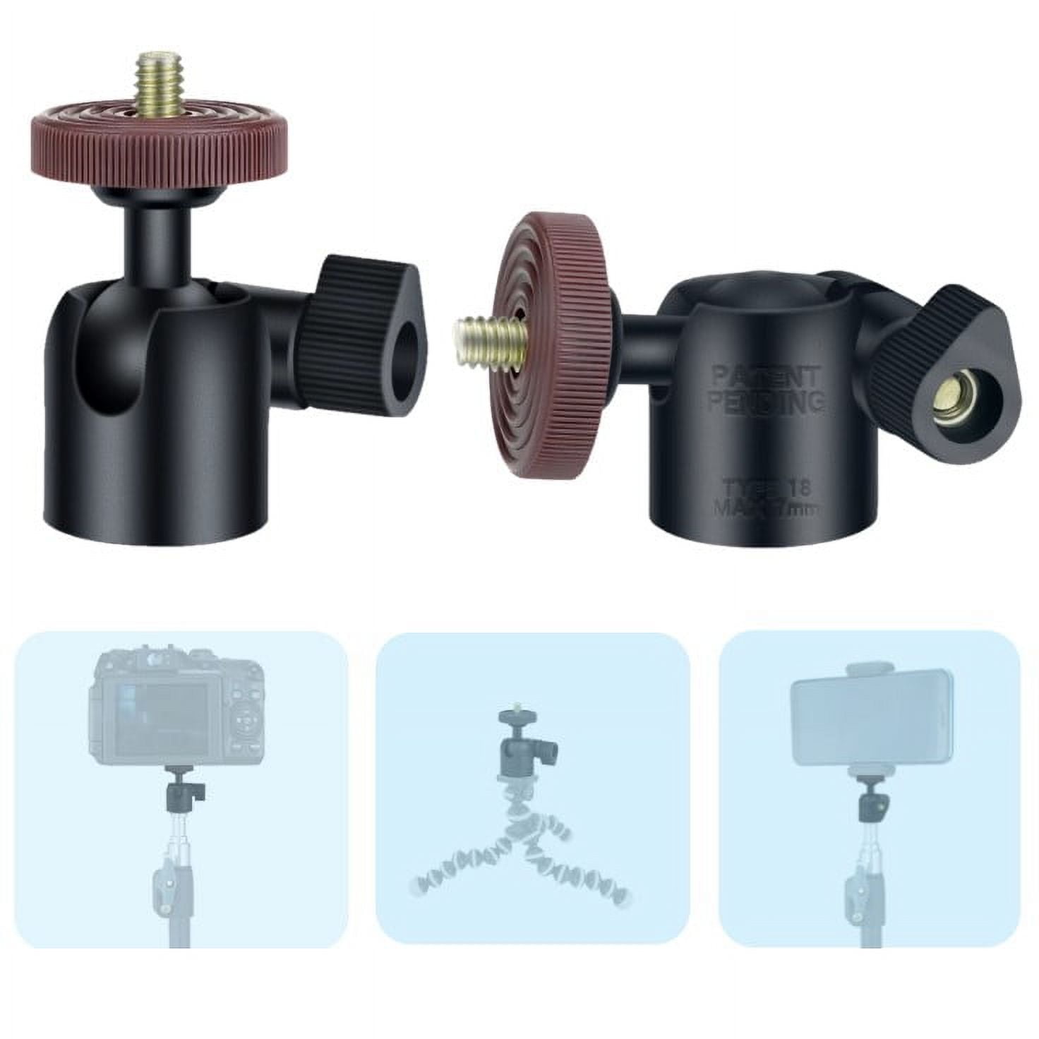 LINCO 1/4" Swivel Mini Ball Head Screw Tripod Mount for DSLR Camera ...