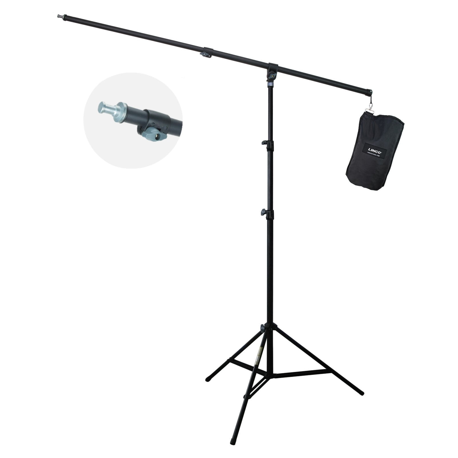 LINCO 2.5’ to 5’ (31.5in-58.3in) Adjustable Boom Arm 77" (6.5ft) Stand ...