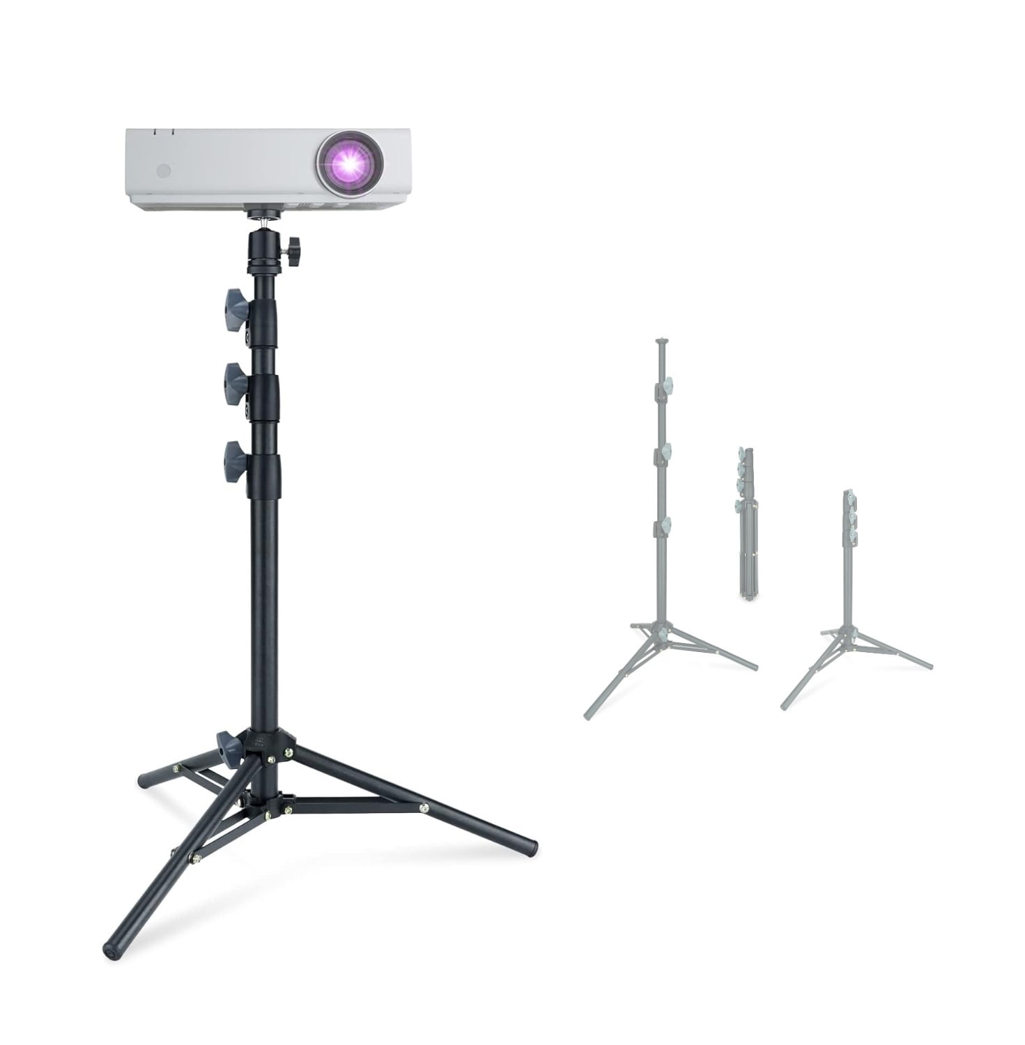 LINCO 57inch Adjustable Light Stand Tripod, Metal Stand with 1/4” Screw ...