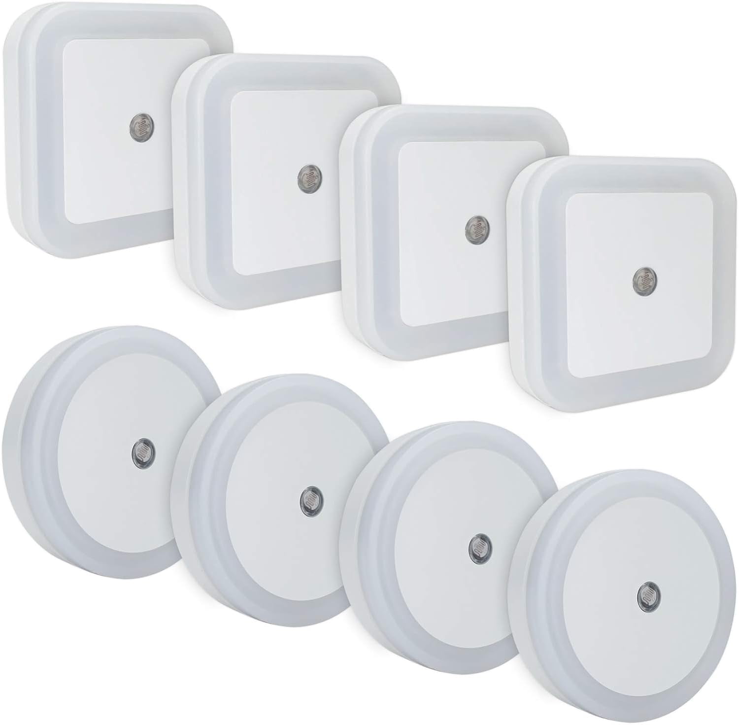 LINCO 8 Pack LED Night Light Plug-In with Auto Sensor, Plug In Night ...