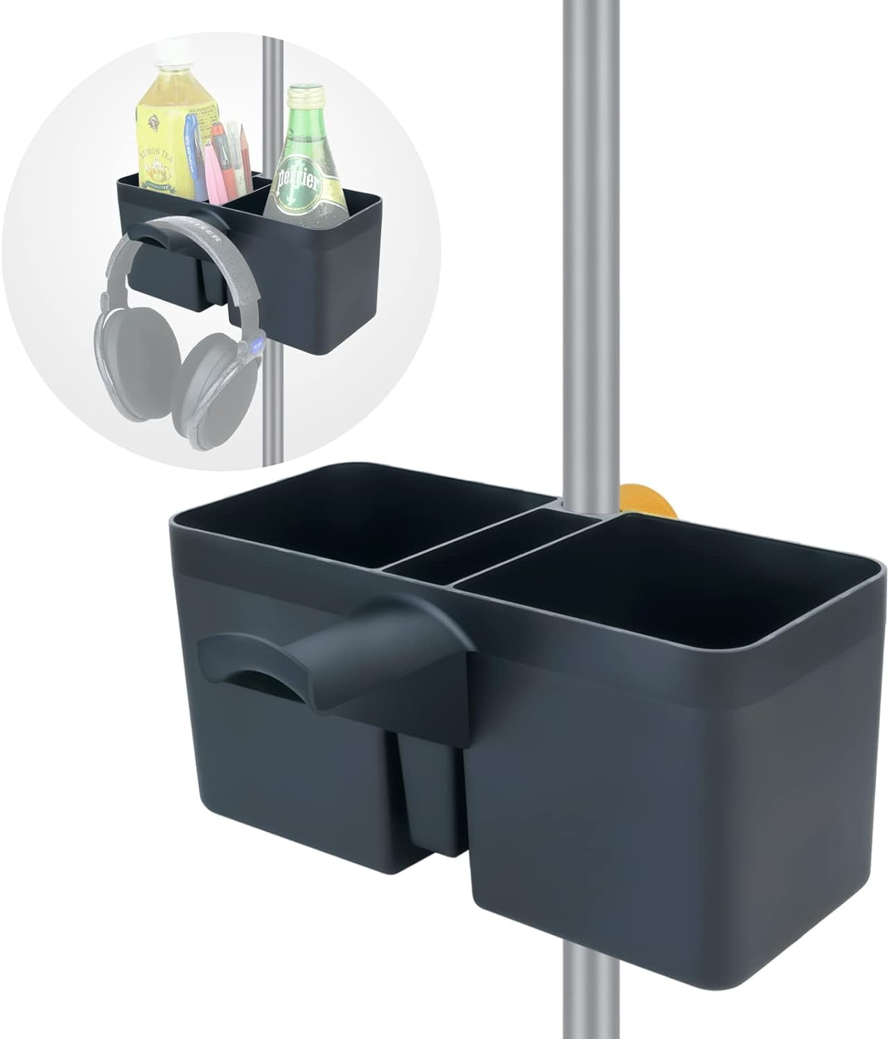 LINCO Universal Microphone Stand with Two Cup Holders, Mic Stand Clamp ...