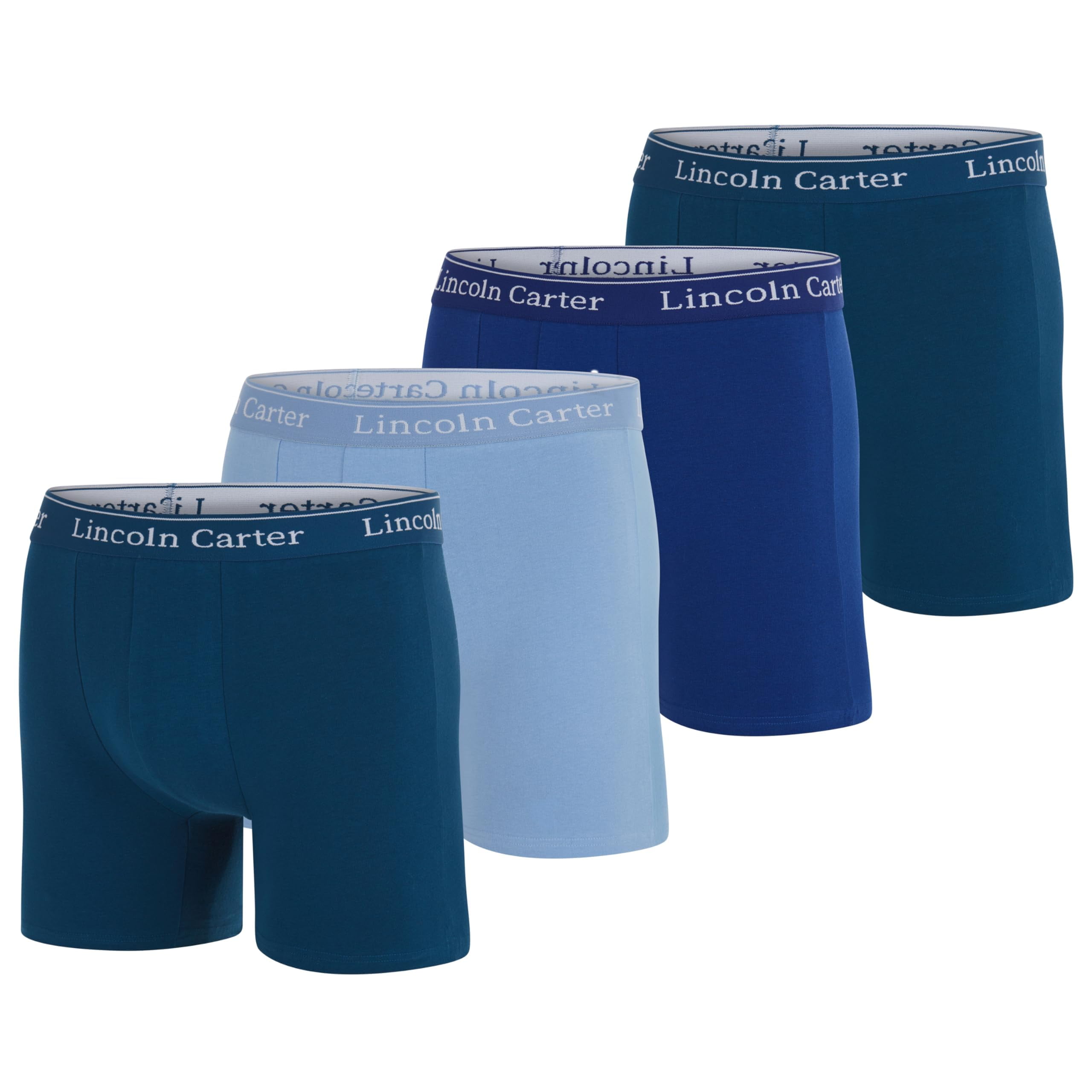 LINCOLN CARTER Men's Cotton Stretch Boxer Briefs, Pack of 4, Anti ...