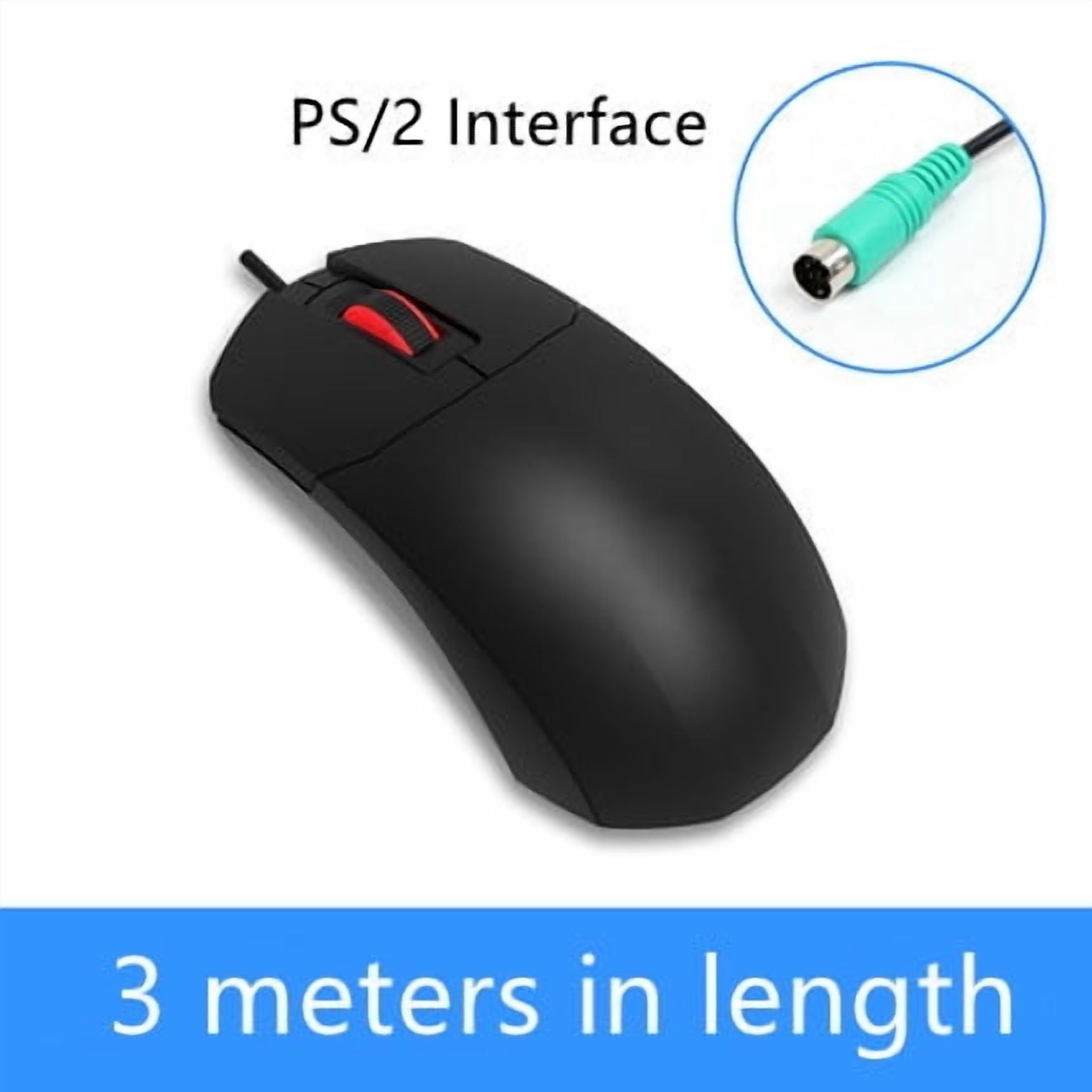LINDO ZONE Computer Desktop Wired USB PS/2 Ultra-Long Mouse 2M/3M Line ...