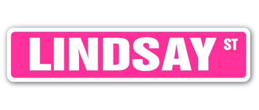 LINDSAY Street Sign Childrens Name Room Sign | Indoor/Outdoor | 36 ...