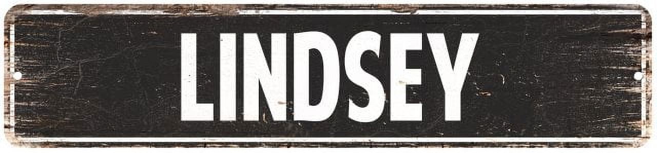 LINDSEY Gift Street Sign Home Decor Chic Gift 4x18 204180003330 ...