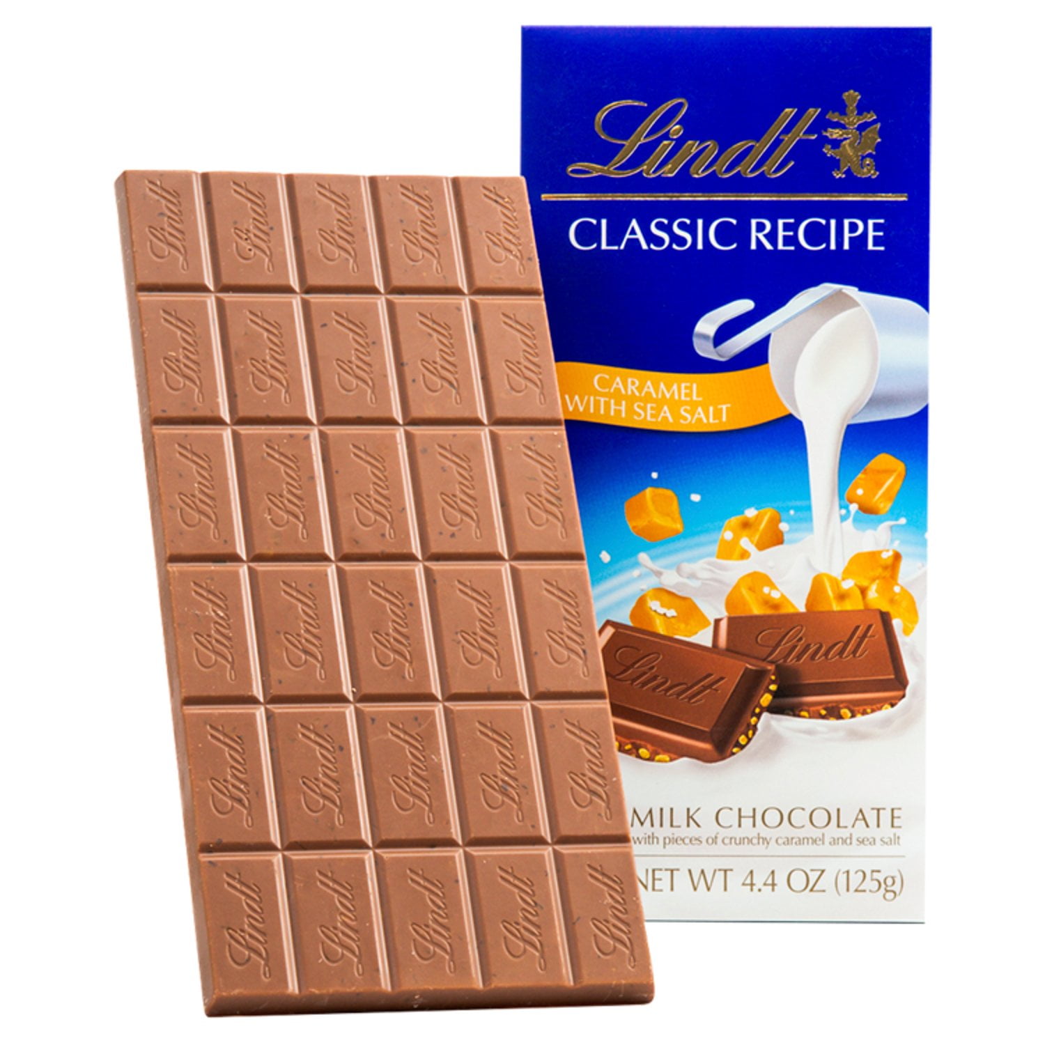 LINDT BAR CLASSIC RECIPE CARAMEL W/SEA SALT 4.4OZ- - Walmart.com