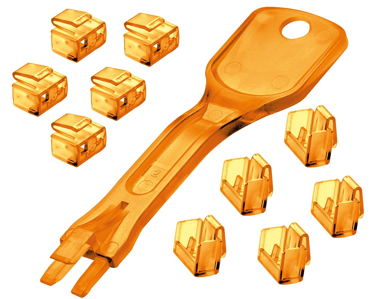 LINDY 10 x RJ-45 Port Blockers with Key, Orange - Walmart.com