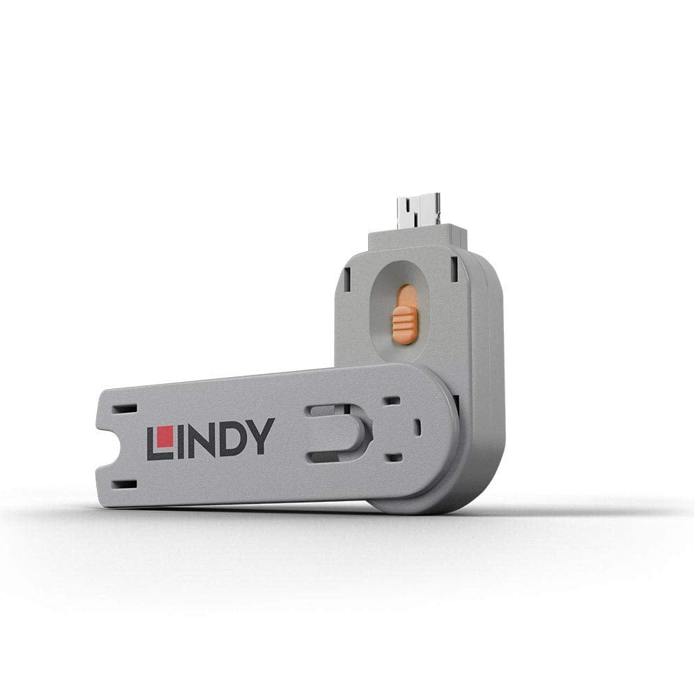 LINDY USB Type A Port Blocker Key, Orange - Walmart.com