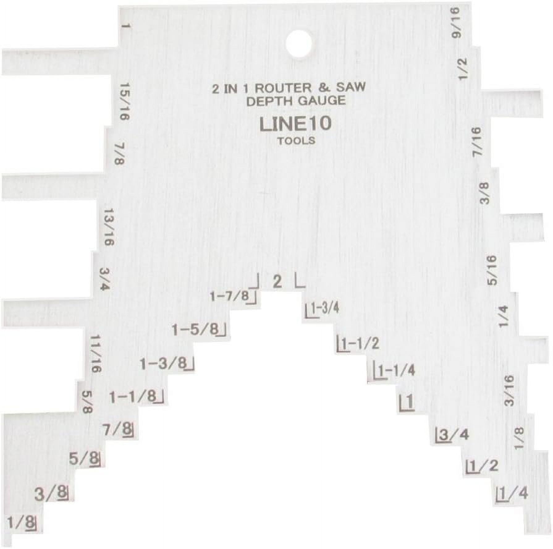 LINE10 Tools 2 in 1 Step Depth Gauge for Router and Table Saw Adjust ...