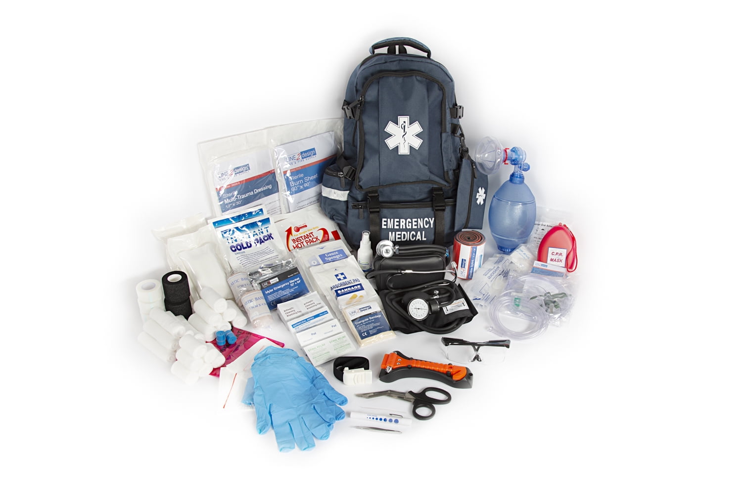 LINE2design First Aid Kit - EMS Emergency Professional Medical Backpack ...