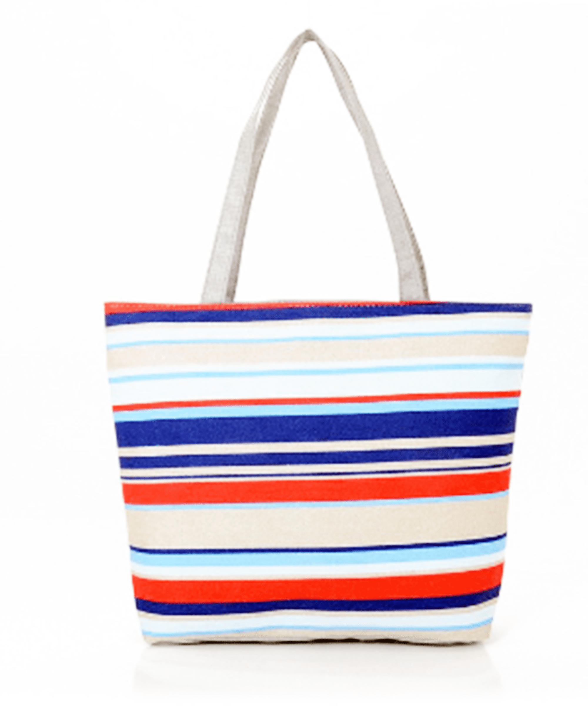 LINEL Striped Tote Bag Zippered Closure Lined Interior Zipper Pocket ...