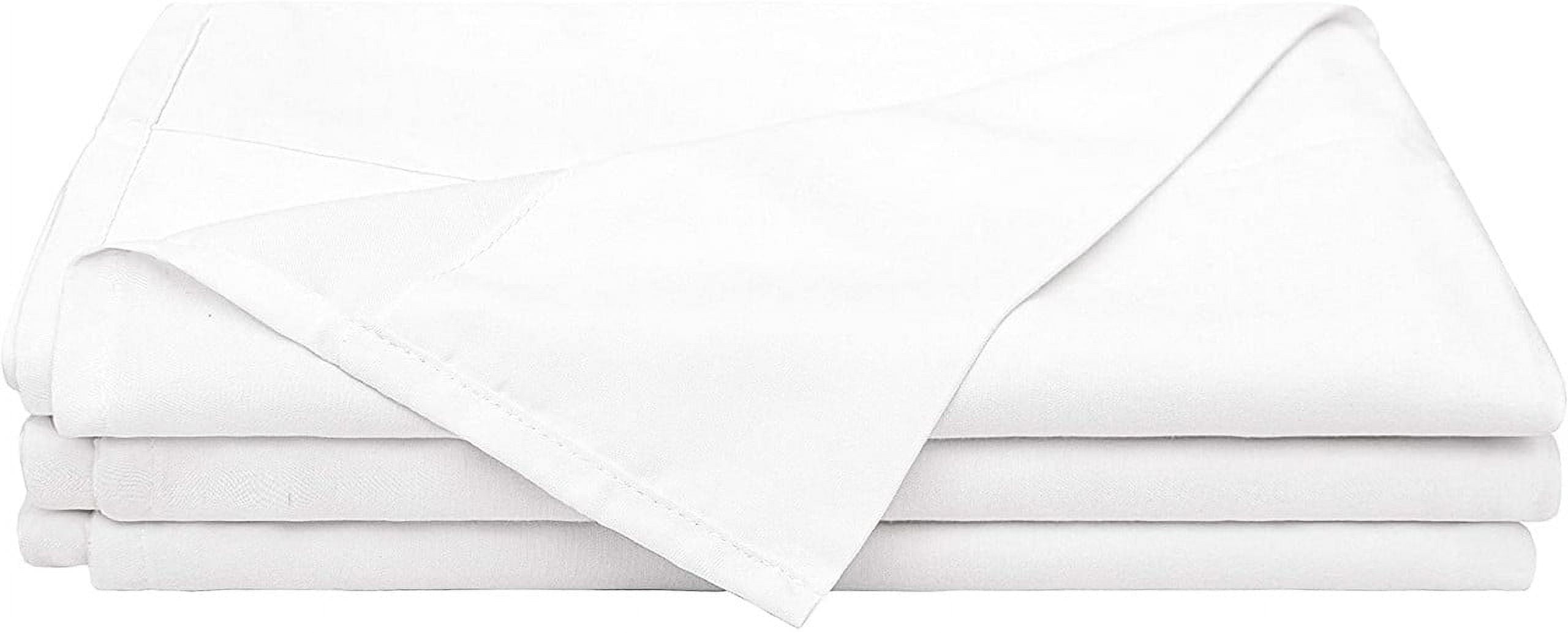 LINEN SHEETS 100% Cotton King Flat Sheet Only, Hotel Luxury Top Sheet, 300 TC Cool & Crisp ...
