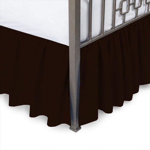 LINEN SHEETS-100% Microfiber, Split Corner Ruffle Bed Skirt, Dust ...