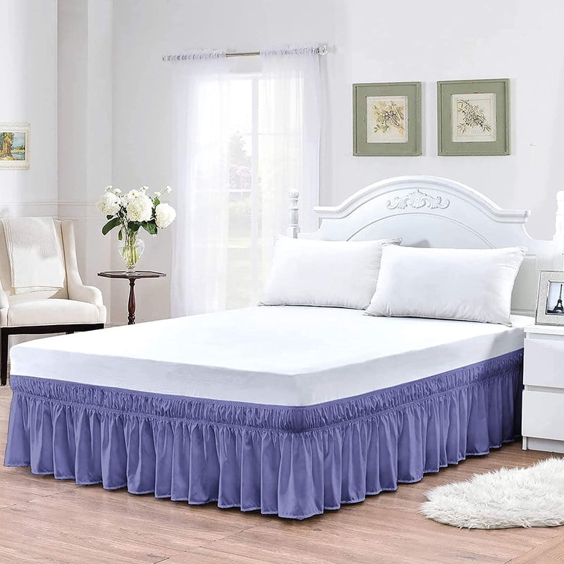 LINEN SHEETS- 100% Microfiber - Wrap Around Ruffled Bed Skirt with 30 ...