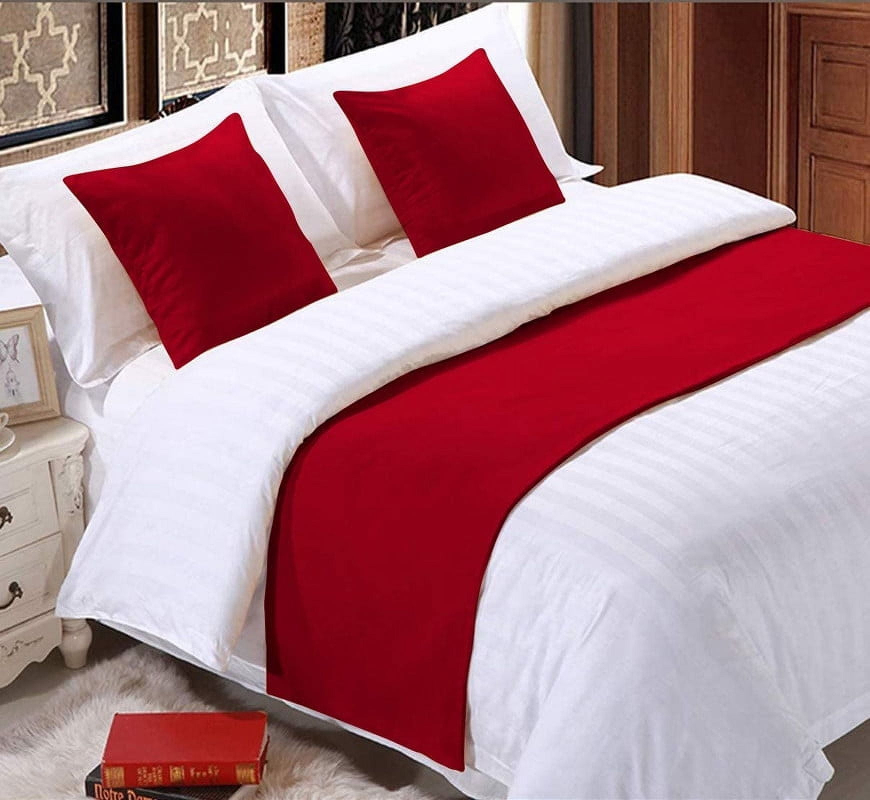 LINEN SHEETS-5 Piece Bed Runner-Bed Runner & 4 Pillowcases-100% ...