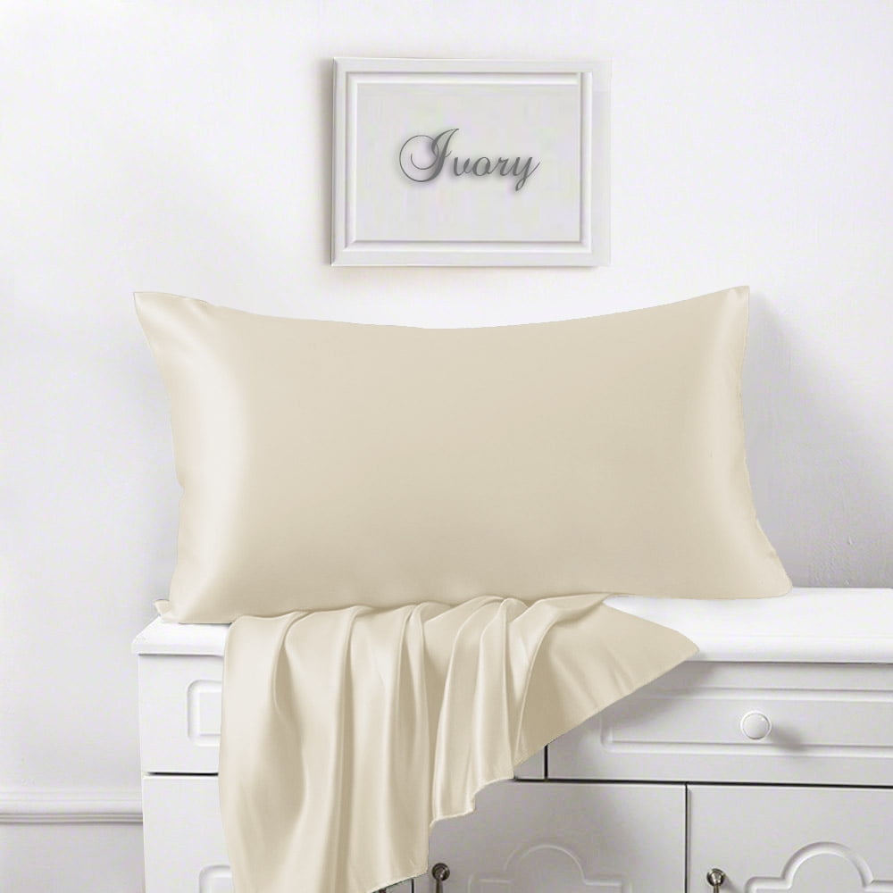 LINENWALAS Queen Size Pillowcases pack of 2, 100% Bamboo Cooling White ...