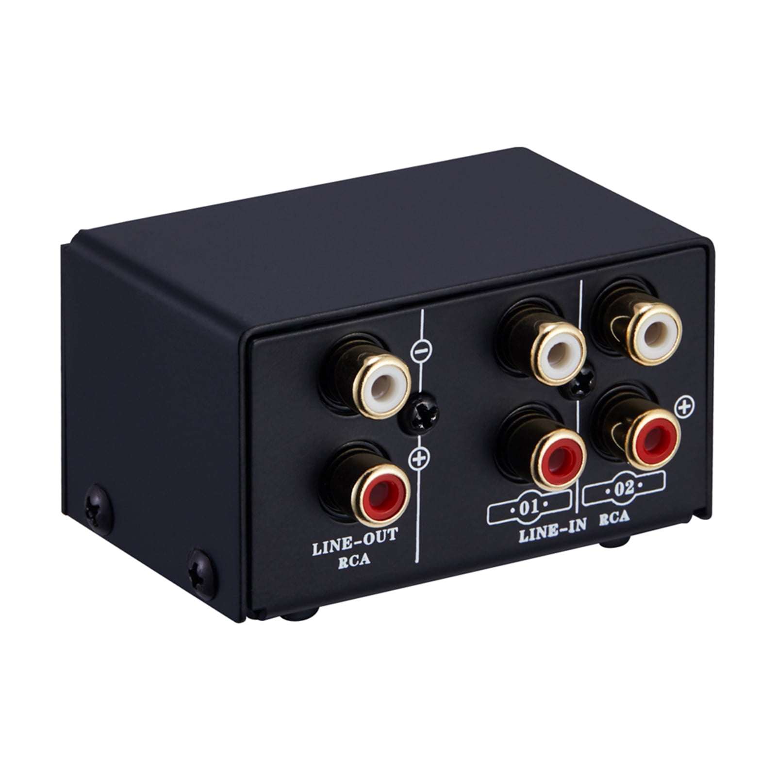 LINEPAUDIO Audio Switcher RCA 2 in 1 Out / 1 in 2 Out A/B Switch Stereo ...