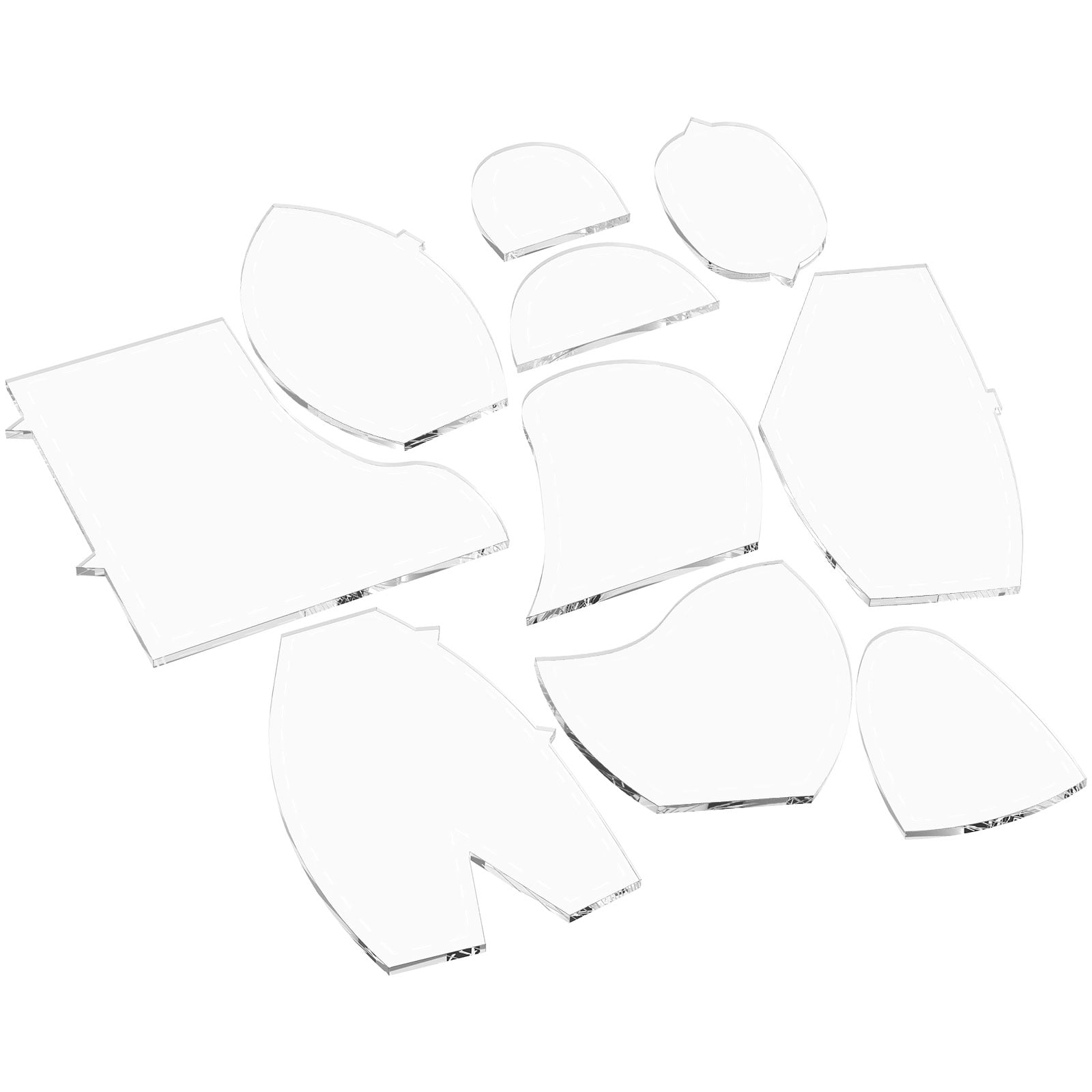 LINFANG 10Pcs Memory Bear Template Ruler Set 10/12/15 Inch Acrylic ...