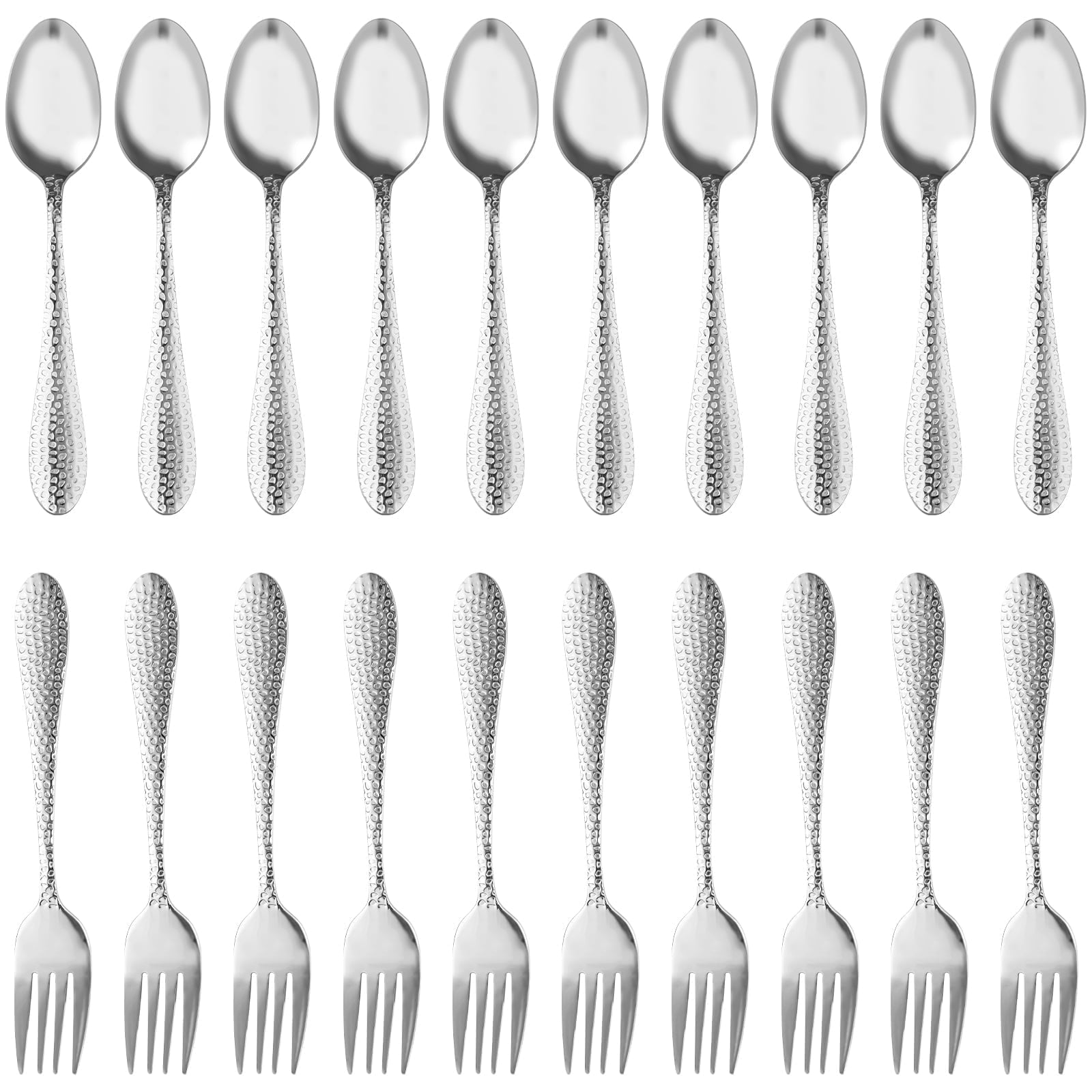 Tcwhniev 20 Pieces Kids Silverware Set, Stainless Steel Toddler ...