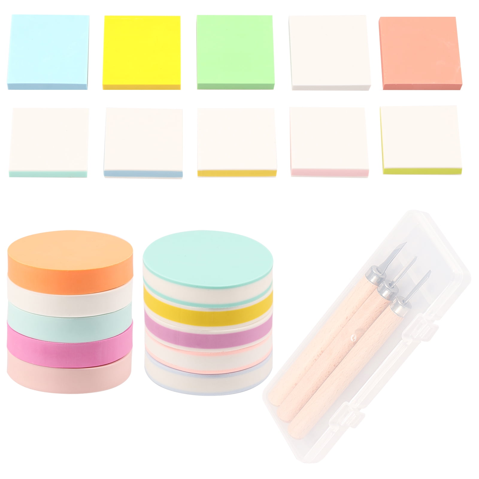 LINFANG 23 Pcs Mixed Rubber Stamp Carving Blocks Set Carve Block ...