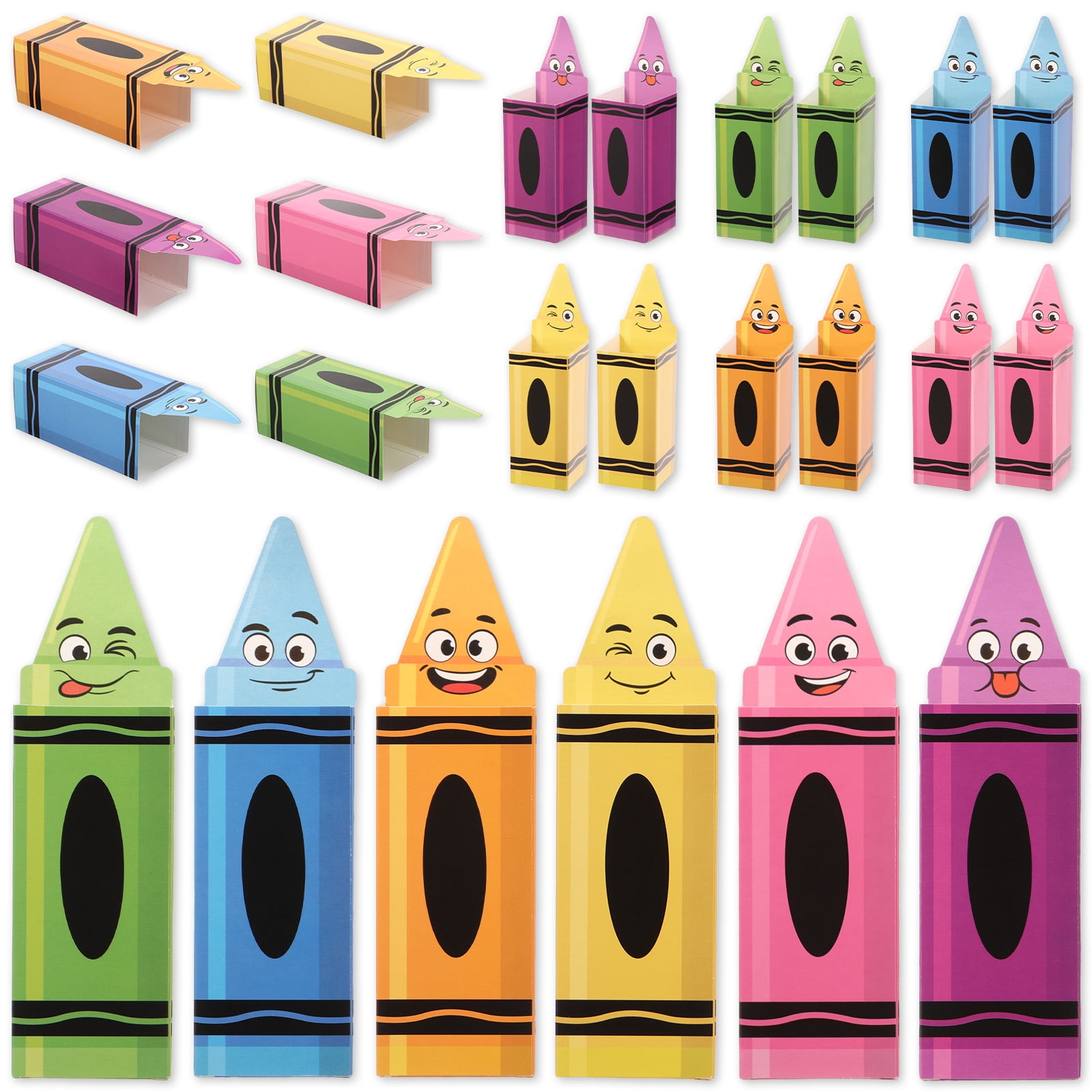 LINFANG 24/48Pcs Pencil Candy Box Set 6 Colors Back to School Pencil ...