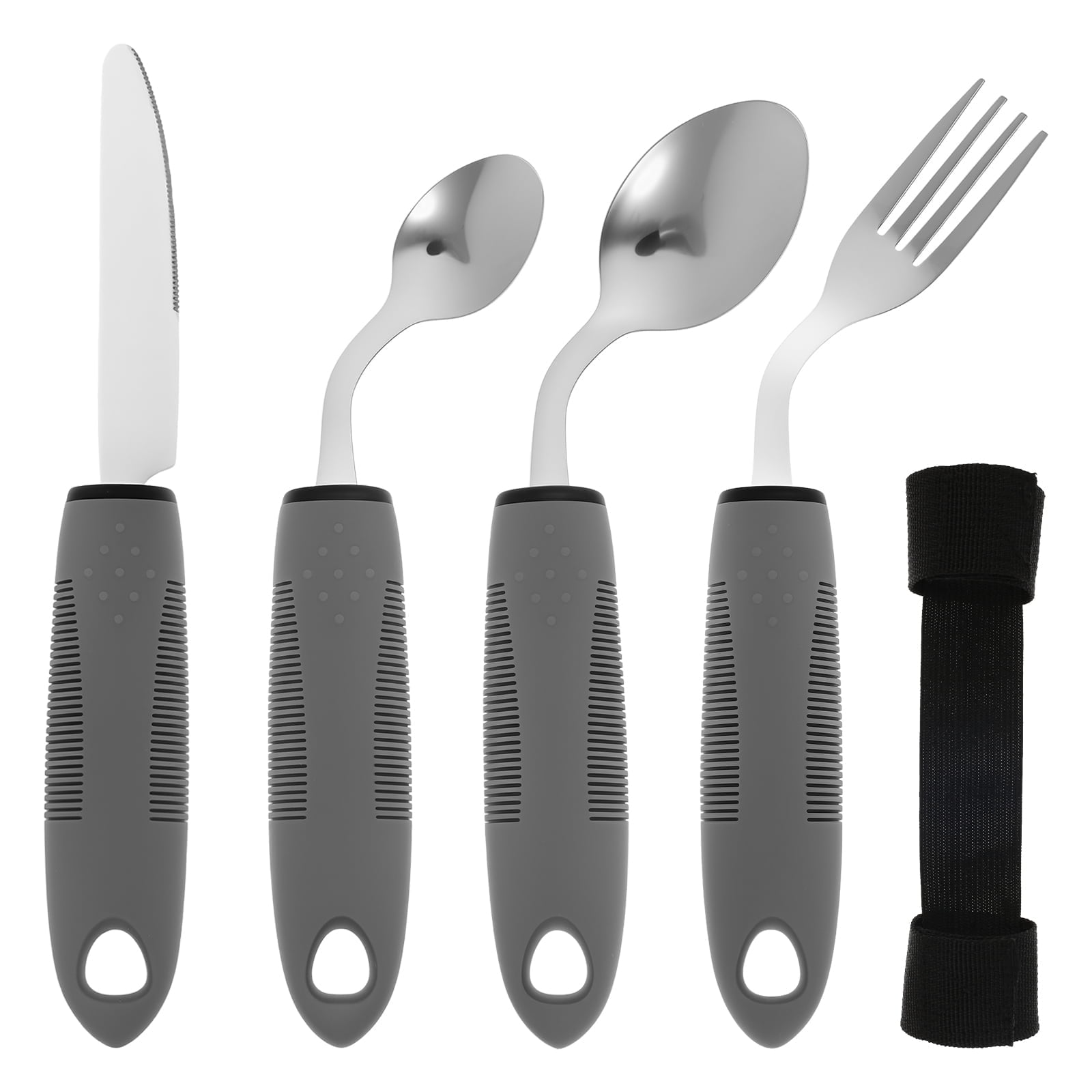 LINFANG 5 Piece Adaptive Utensil Set Stainless Steel Built Up Utensil ...