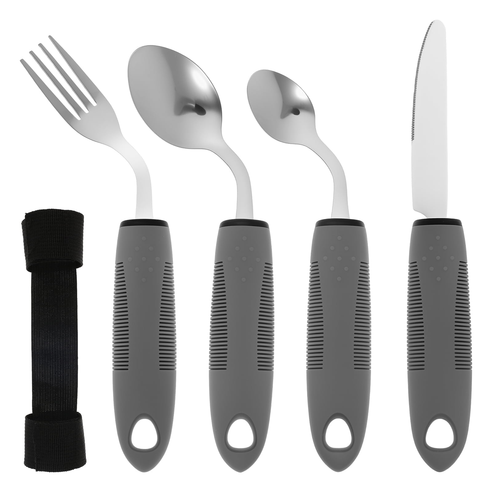 LINFANG 5 Piece Adaptive Utensil Set Stainless Steel Built Up Utensil ...