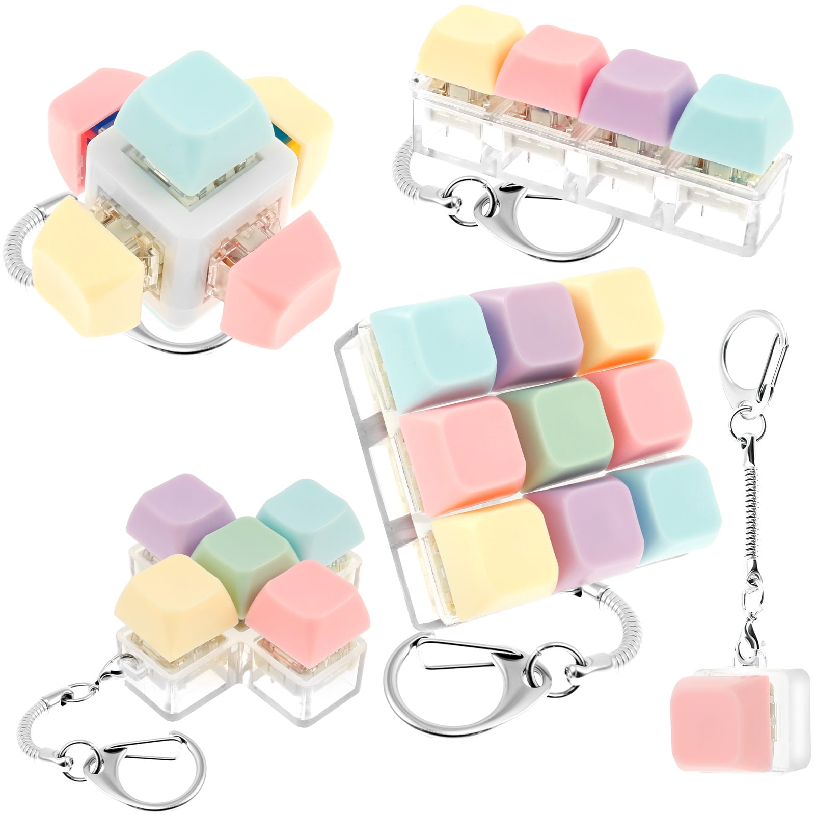 LINFANG 5Pcs Adult Keyboard Clicker Toy Portable Mechanical Keyboard ...