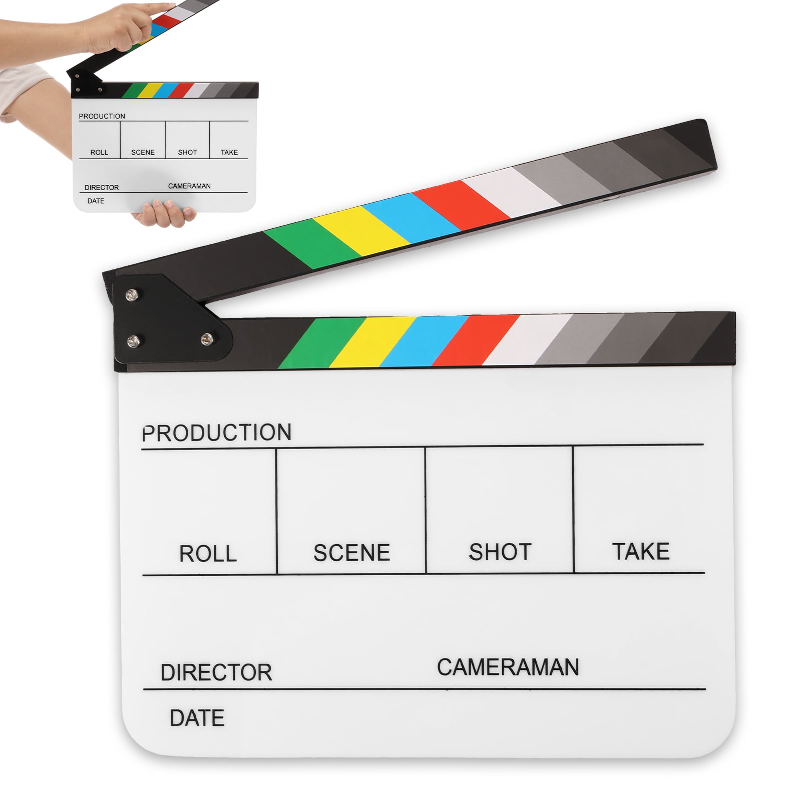 LINFANG Acrylic Movie Directors Clapboard Decorative Film Clapper Board ...