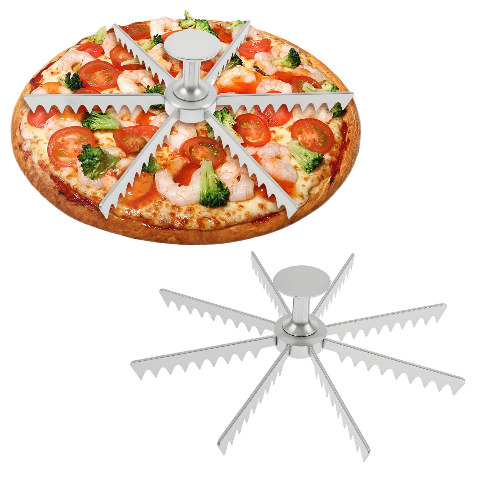 LINFANG Aluminium Alloy Pizza Cutter Accurate Division Pizza Marker 6 ...