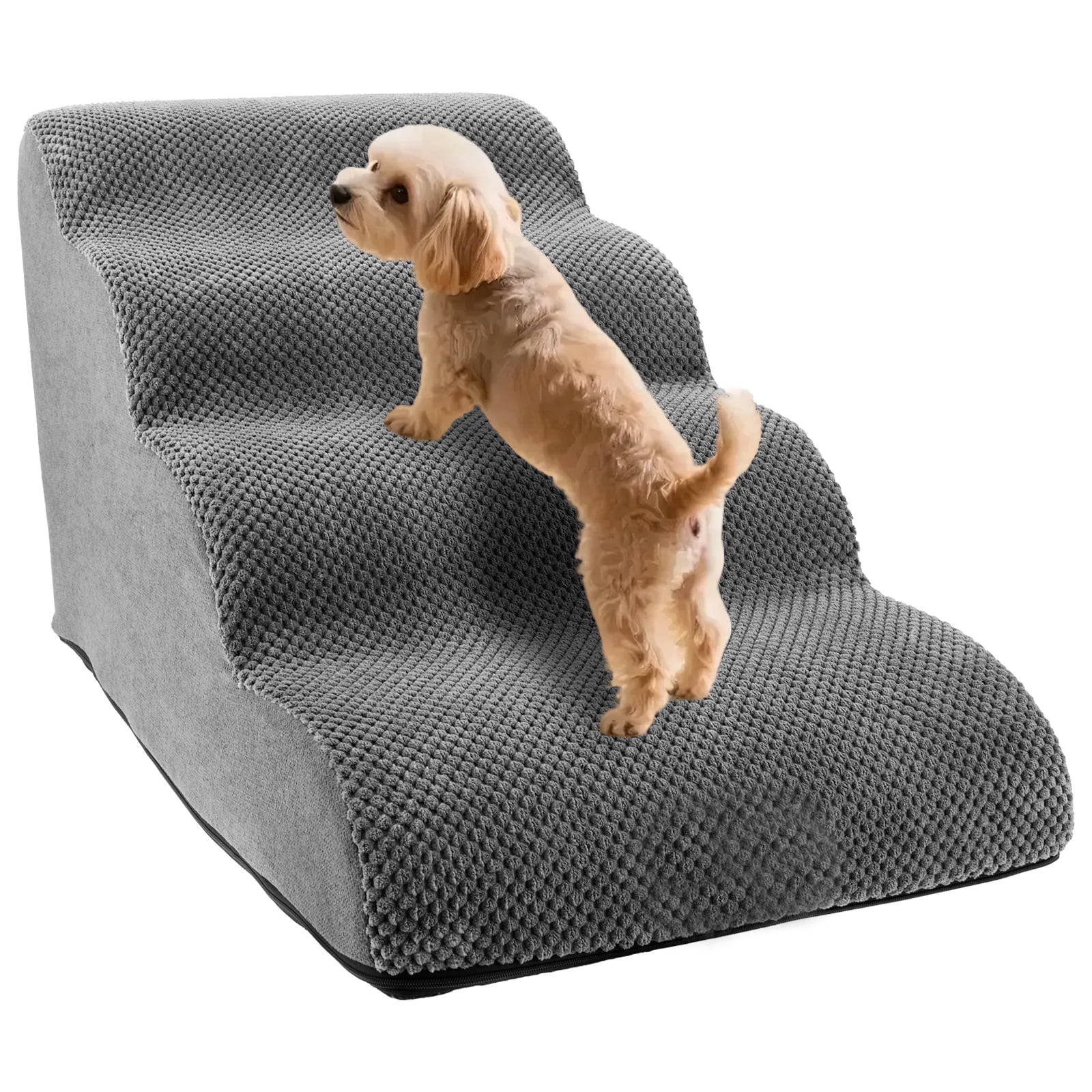 LINFANG Corduroy Dog Stair Ramp Non Slip Dog Step Stable Support Pet ...