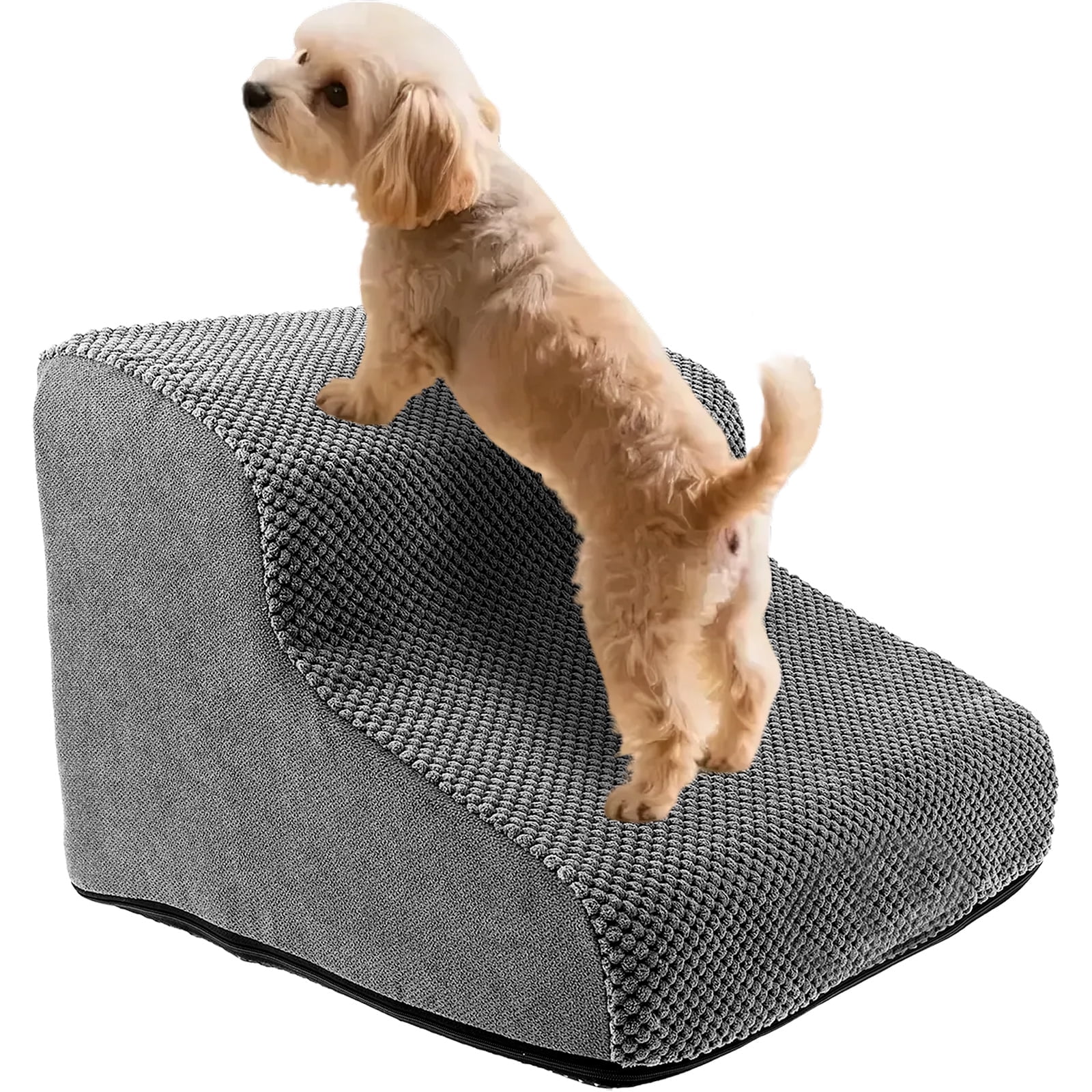 LINFANG Corduroy Dog Stair Ramp Non Slip Dog Step Stable Support Pet ...