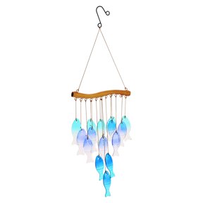 Liffy Sea Turtle Wind Chimes with Glass & Metal Tubes for Outdoor ...