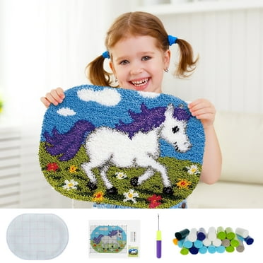 Latch Hook Rug Kit,Cute Deer DIY Latch Hook Rug Making Kit for Adults ...
