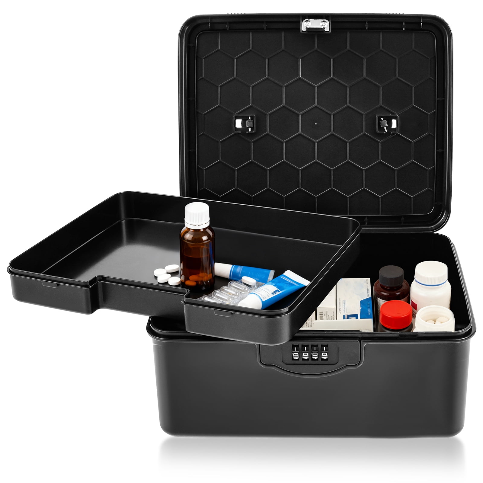 LINFANG Lockable Medicine Box Medication Lockable Container for ...