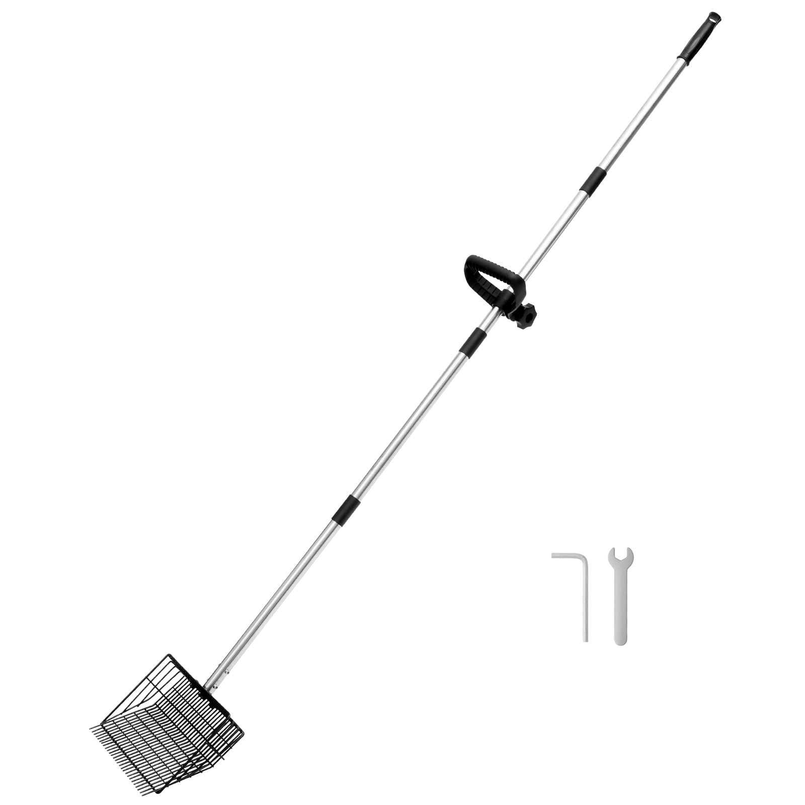 LINFANG Metal Chicken Poop Scooper and Rake 2 in 1 with Adjustable ...