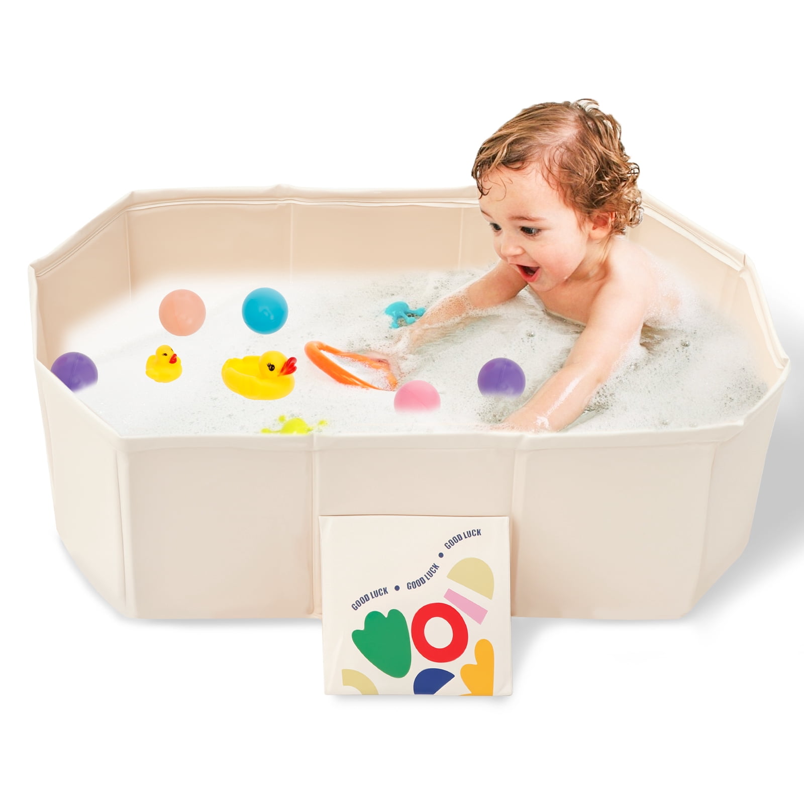 LINFANG PVC Foldable Baby Bath for Kid Pet Space Saving Toddler Infant ...