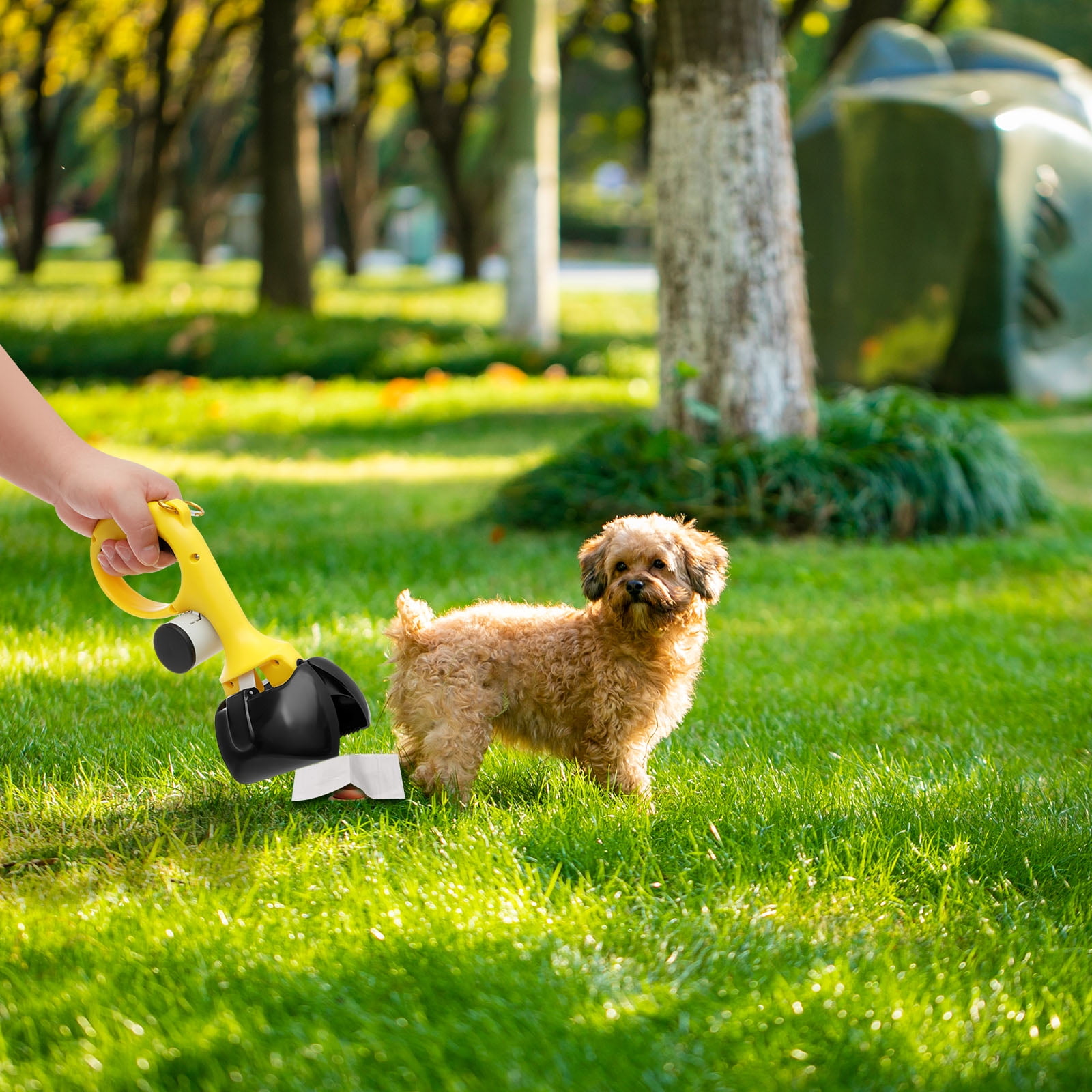 LINFANG Plastic Portable Pooper Scooper for Yard Gravel Grass Compact ...