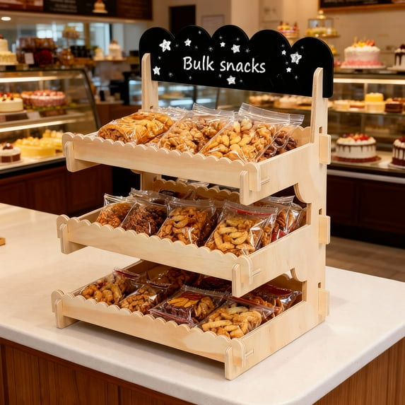 LINFANG Plywood Cupcake Display Stand Effortless Setup Large Capacity ...