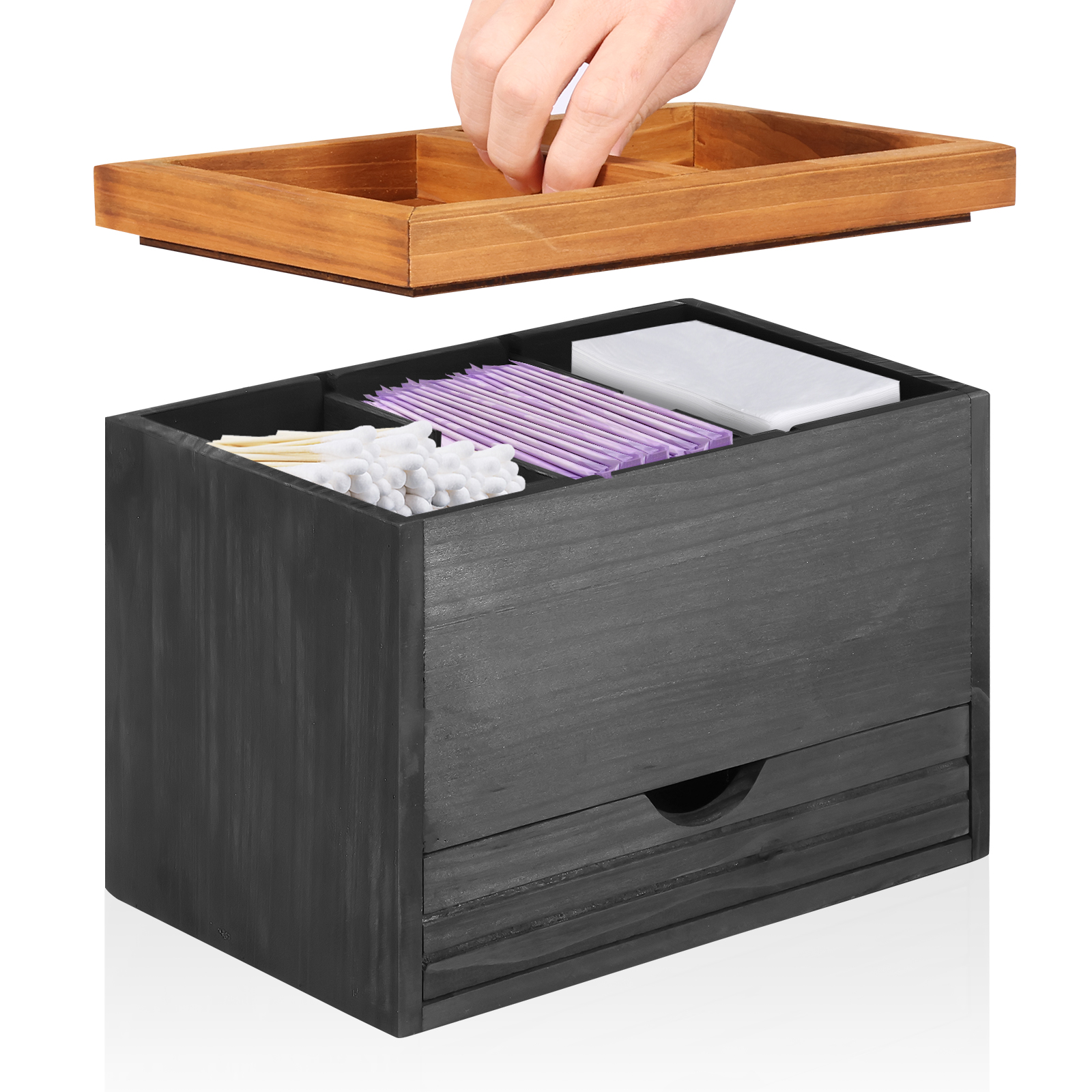 LINFANG Tampon Holder for Bathroom Feminine Product Organizer with Lid ...