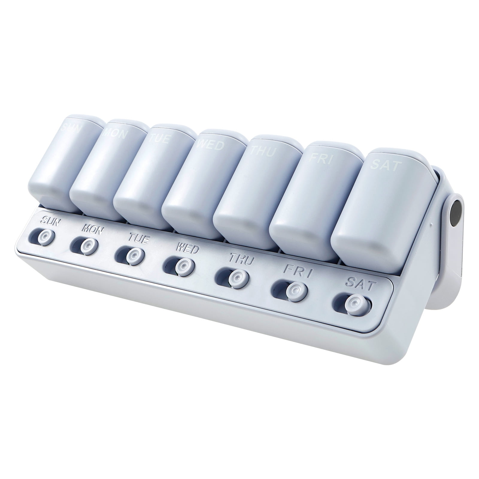 LINFANG Weekly Pill Box Seven Day Portable Pill Box Sliding Lid Design ...