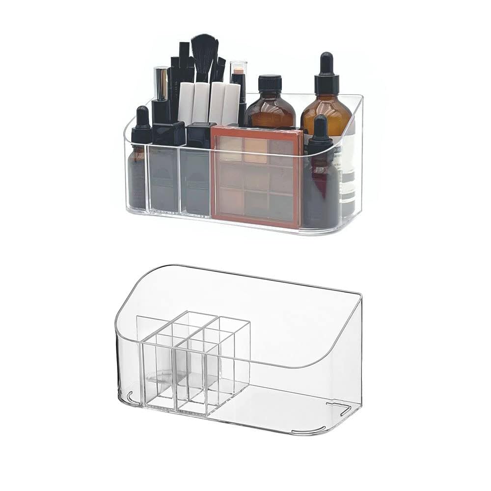 LINFIDITE 2 Pack Bathroom WHF2 Cabinet Cosmetic Storage Makeup Tray ...