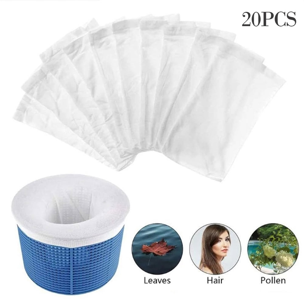 LINGJIA 20 Pack Pool Skimmer Socks for Filters Baskets/Hot Tub Filter ...