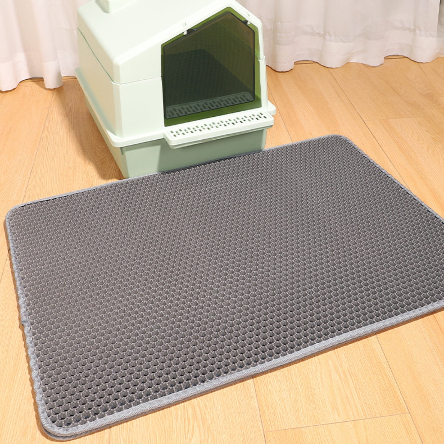 LINGJIA Cat Litter Mat Litter Trapping Mat, Non Slip Waterproof Urine ...