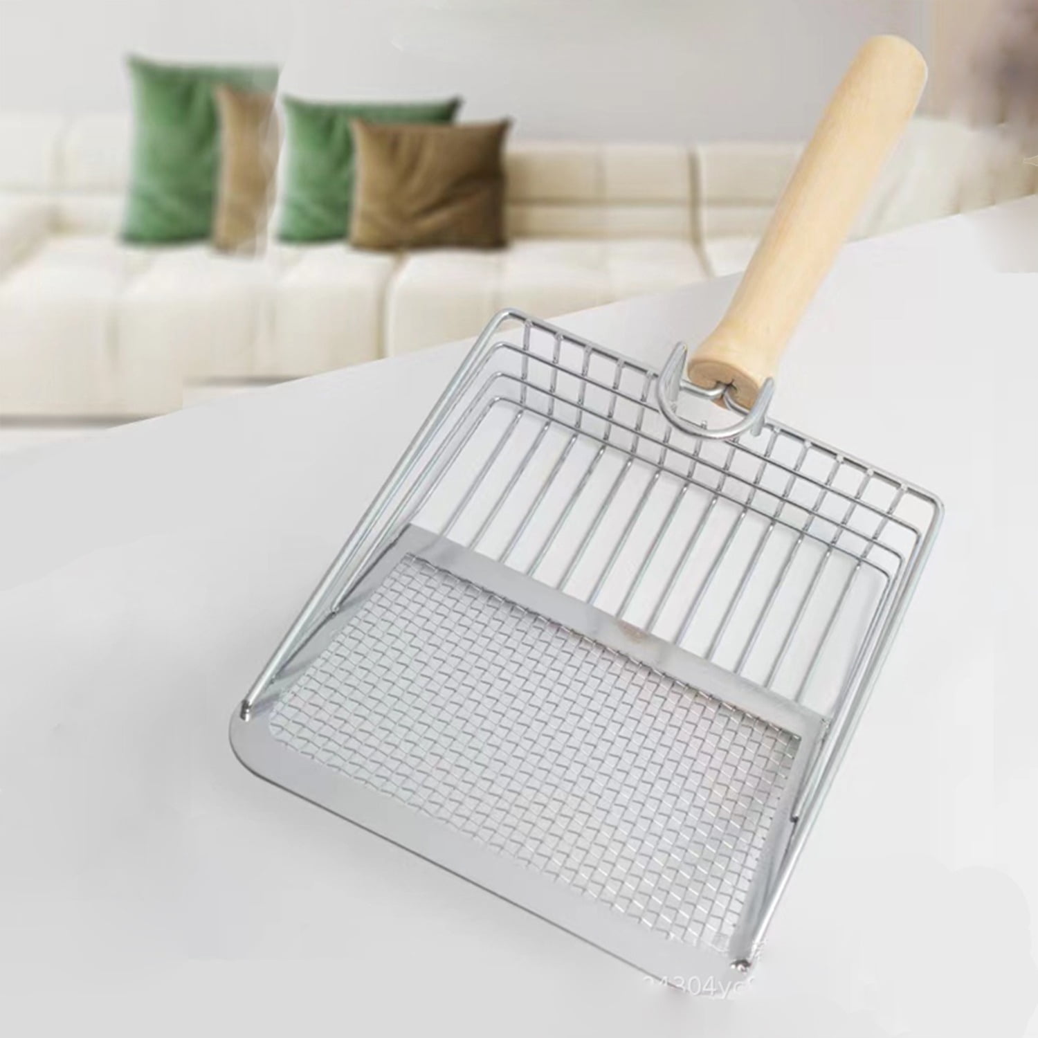 LINGJIA Cat Litter Scoop Metal Sieve Kitten Metal Scoop Deep Scoop with ...