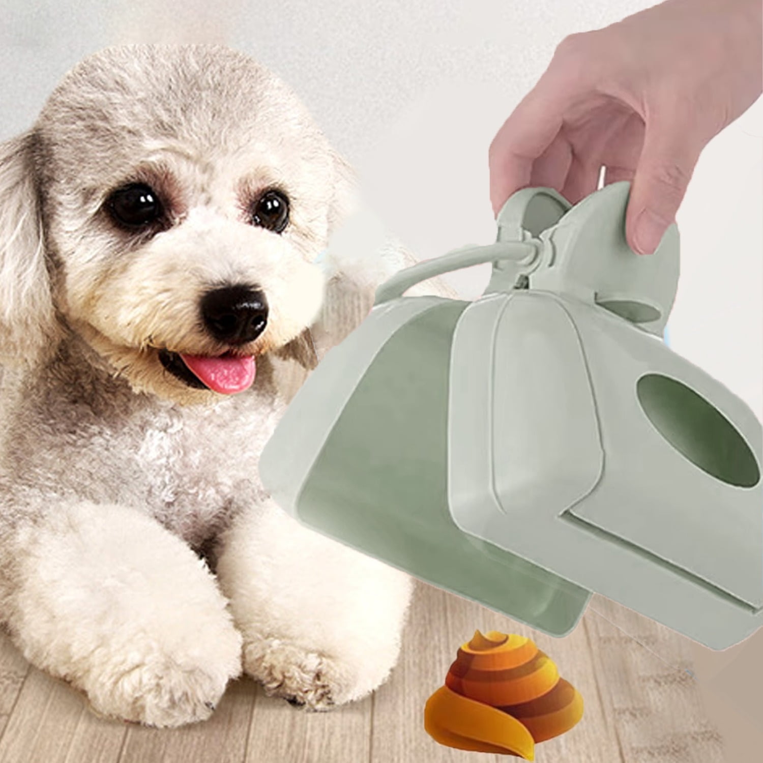 LINGJIA Pet Poop Picker Outdoor Poop Picker Portable Handheld With Sandwich Function Suitable ...