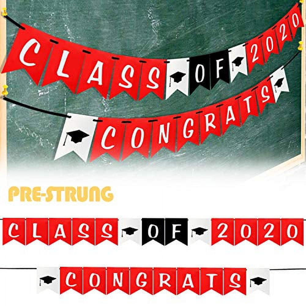 LINGPAR Class of 2020 Congrats Banner - Perfect Graduation Decorations ...