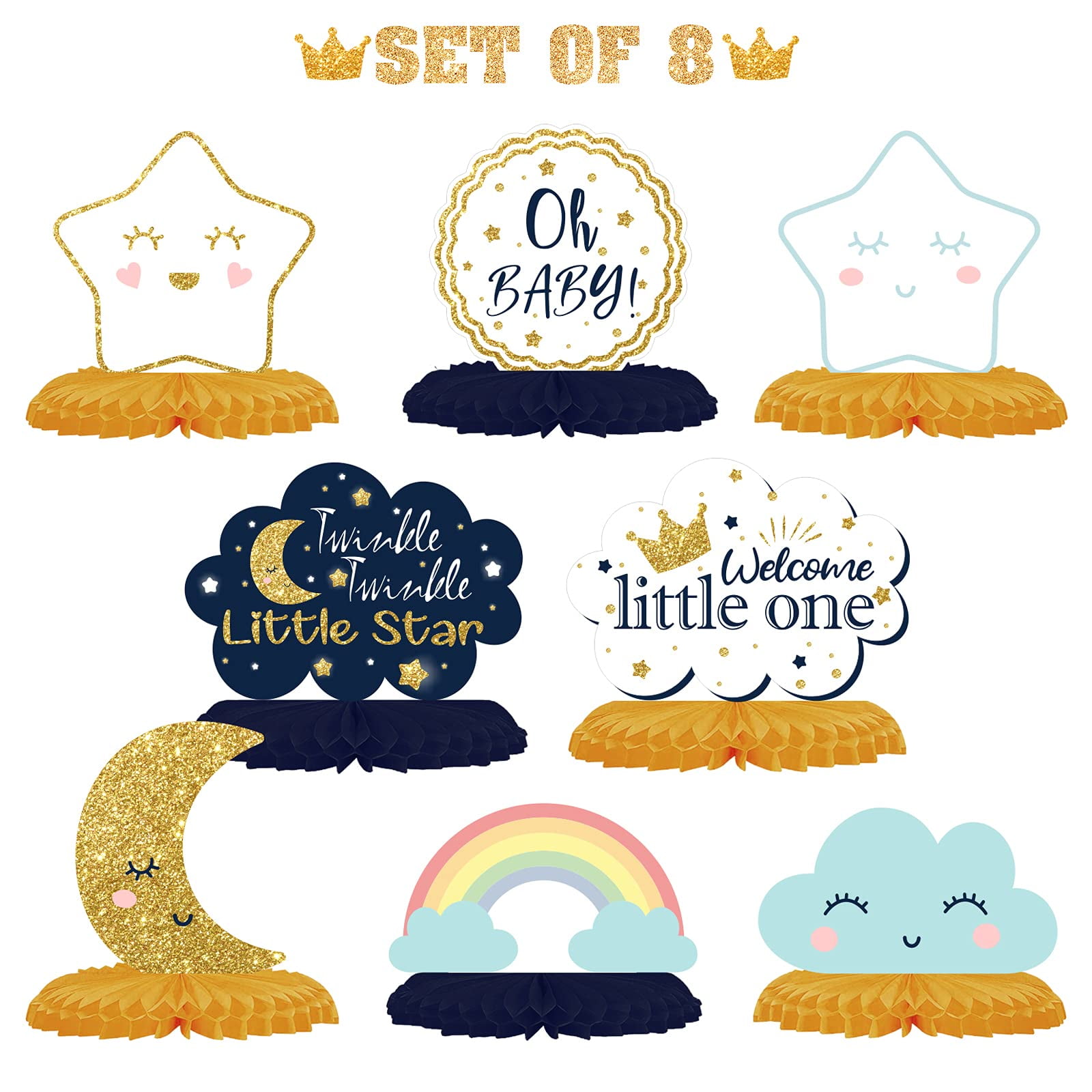 LINGTEER Twinkle Twinkle Little Star Table Honeycomb Stand Centerpieces ...